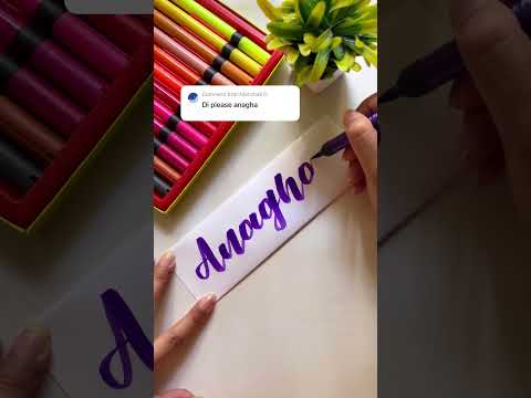 โAnaghaโ name Brushpen lettering #shorts #youtubeshorts #theartfeed #trending #brushpenlettering