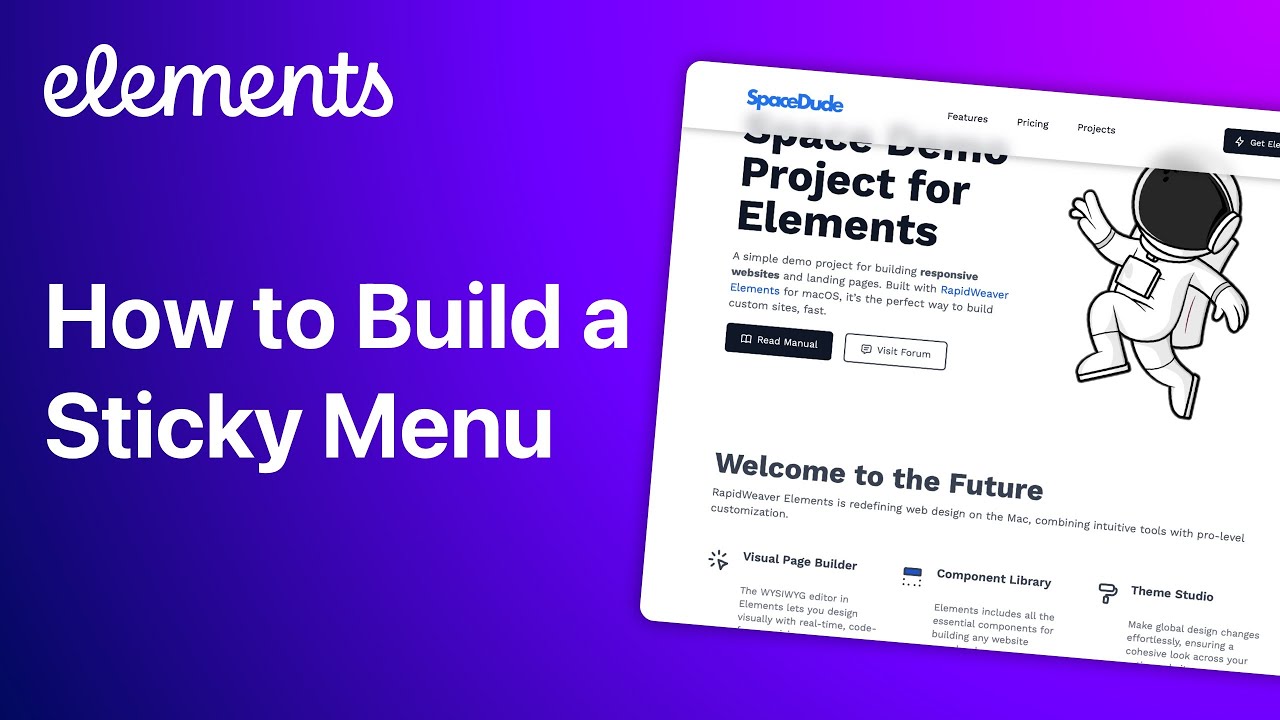 Tutorial How To Build A Sticky Menu Part 1 Tutorials Rapidweaver 0063