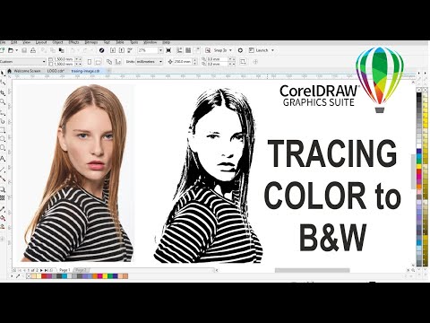Color to Black & White Trace in CorelDraw | Trace high quality image in CorelDraw