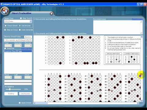 eOMR Software ( OMR Answer Sheet Checker ) Full Tutorial