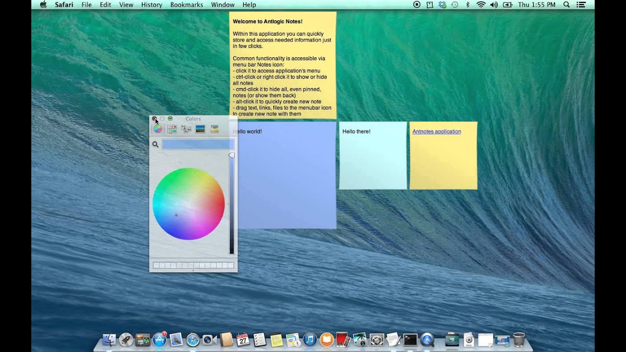 Antnotes - ultimate stickies for Mac OS X application usage.