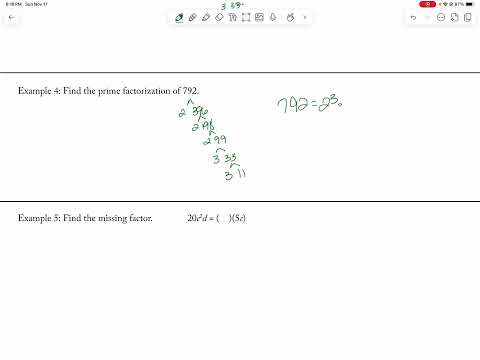 IM2 Prime Factorization Notes 2024