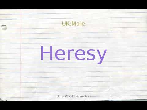 How to pronounce heresy
