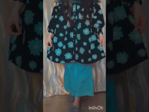 shirt kurti design/for girls/floral printed summer shirt/kurti/ball bottom pent/cutting and stiching