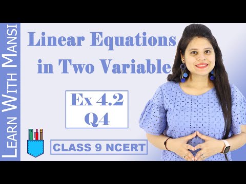 Chapter 4: Linear Equation in Two Variables 4.2 (Question- 4) Video Lecture - Class 9