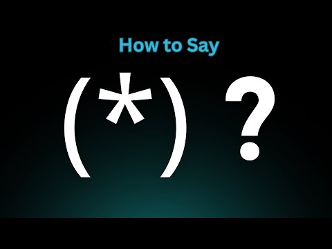 Learn How to Pronounce 'Asterisk'! Correctly (Symbol Pronunciation)