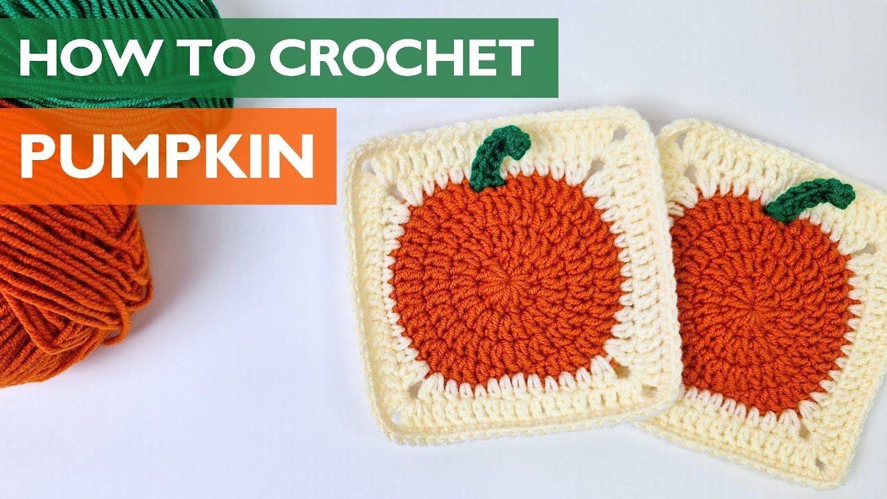 How to Crochet a Pumpkin Granny Square | Step-by-Step for Beginners