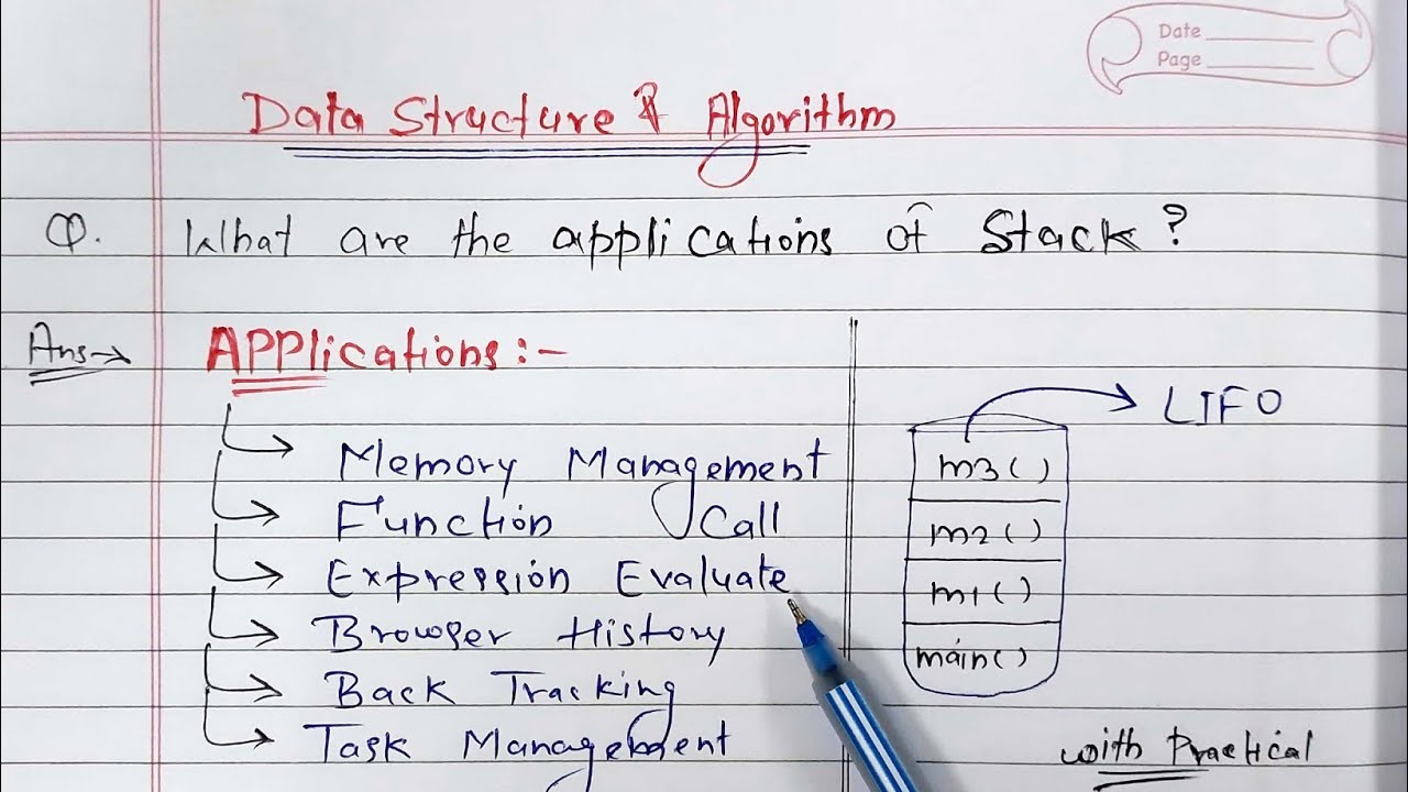 Applications of Stack (Function calling & memory allocation) | Learn Coding