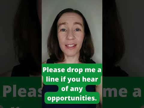 Phrase of the day: Drop someone a line