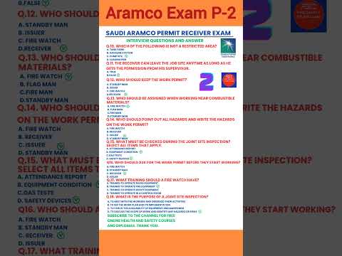 How to Prepare for the Aramco Permit Receiver Exam || Page 2
