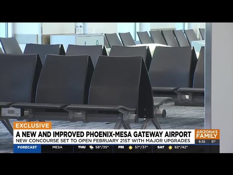 Our first look at new concourse at Phoenix-Mesa Gateway Airport