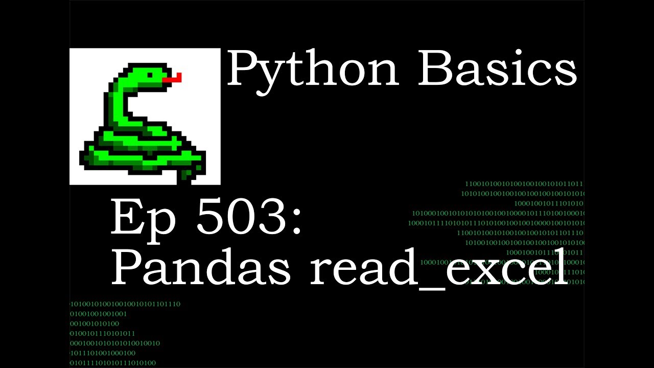 Python Basics Pandas Read Excel Function Skiprows Argument
