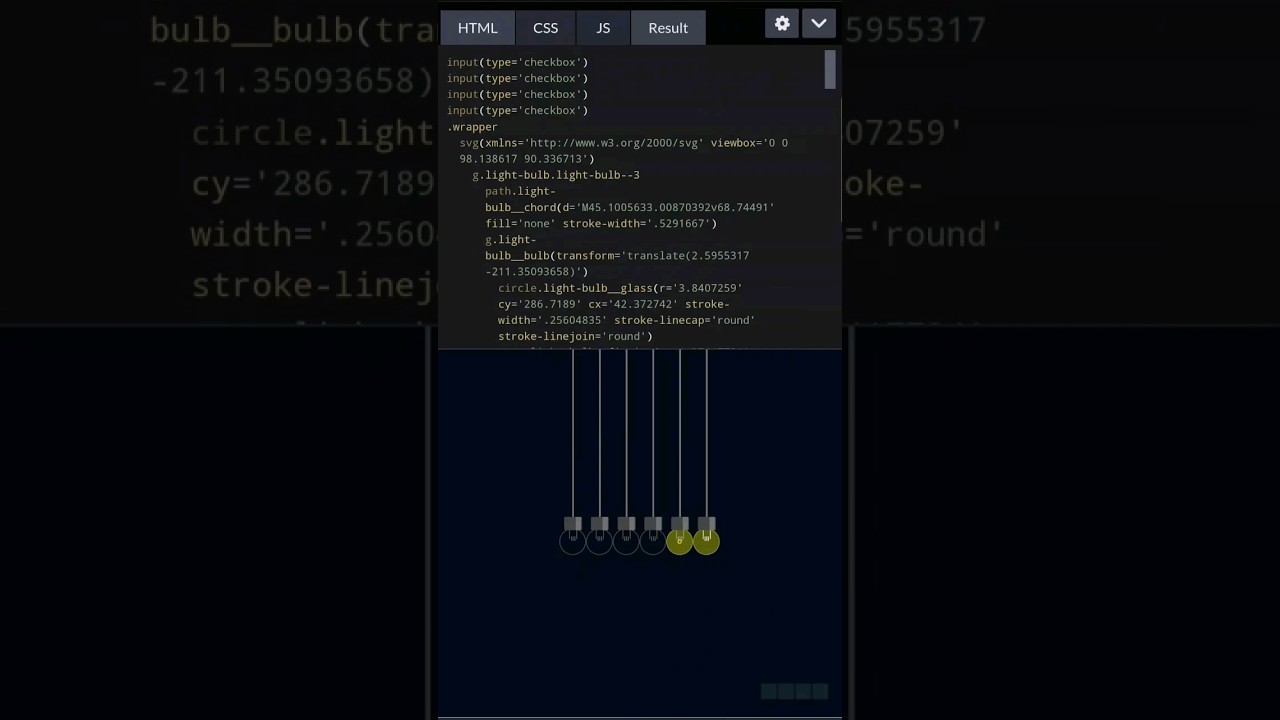 Newton's light bulb animation | #heresthecode #coding #htmlcssjavascript