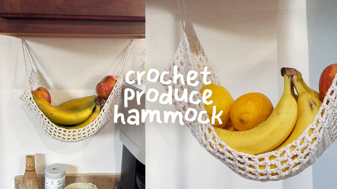crochet produce hammock tutorial - easy and beginner friendly!