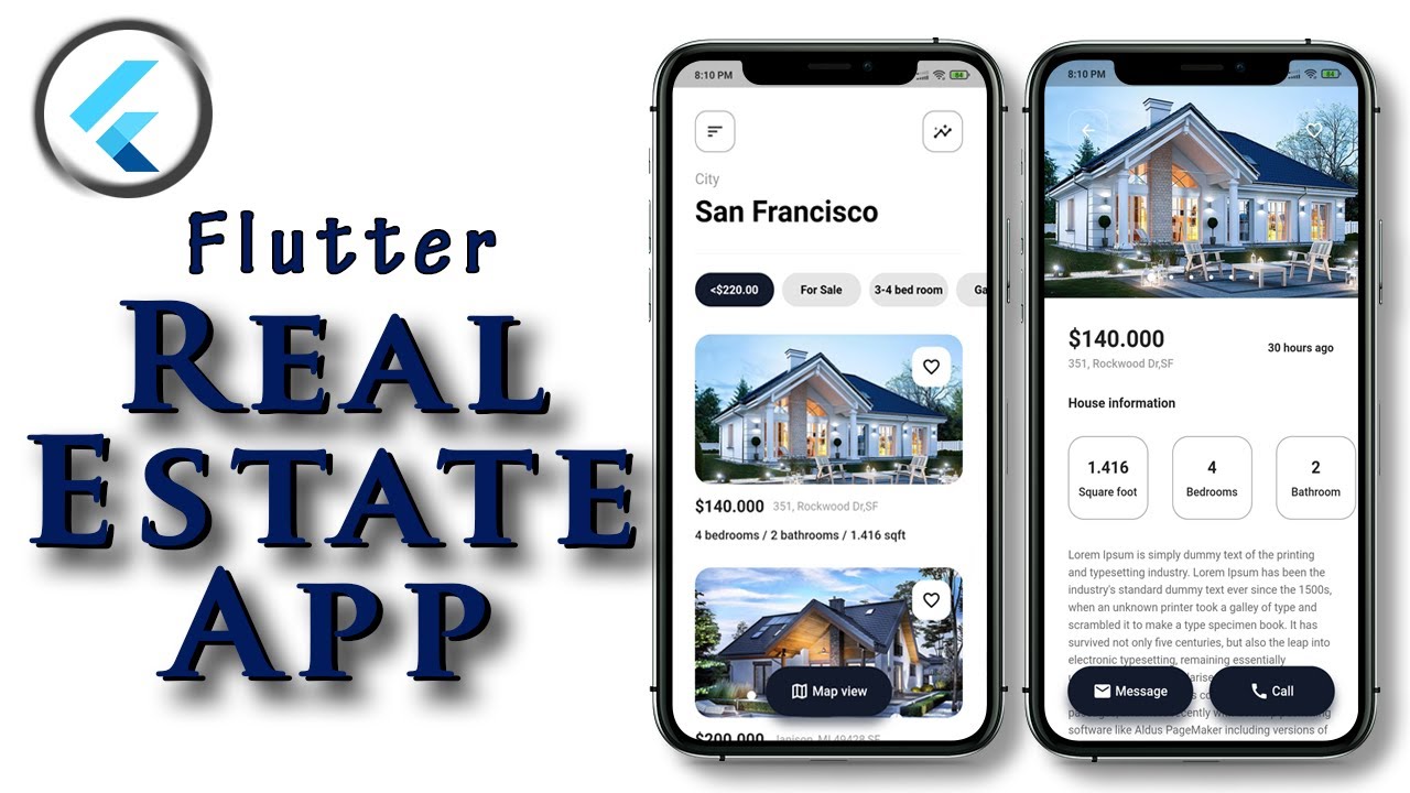 Real Estate App UI - Flutter Tutorial - App from Scratch