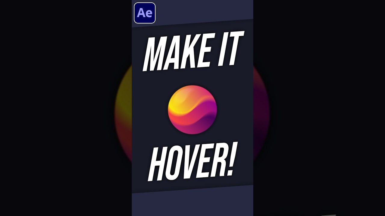 Animation Tip - Create Hover Animations in After Effects #tutorial