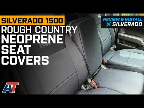 2014-2018 Silverado Rough Country Neoprene Front Seat Covers; Black Review & Install