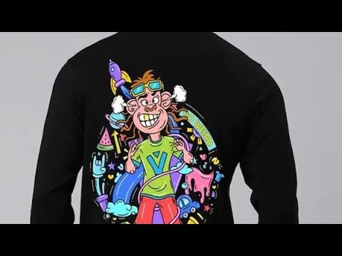 VEIRDO Men Graphic Print Cotton Regular Fit FullSleeves Black T-shirt For Men || Sam Karan Review