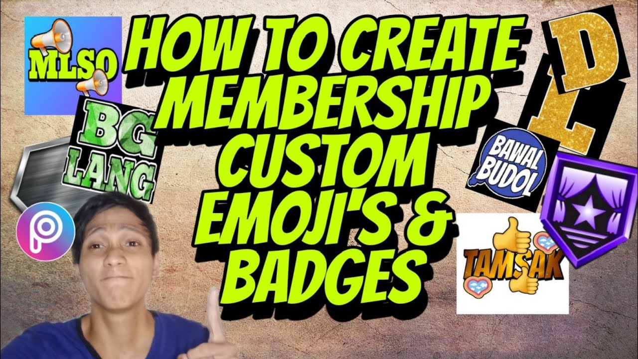 HOW TO CREATE MEMBERSHIP CUSTOM EMOJI'S & BADGES / CHANNEL JOIN BUTTON / USING PICSART TUTORIAL