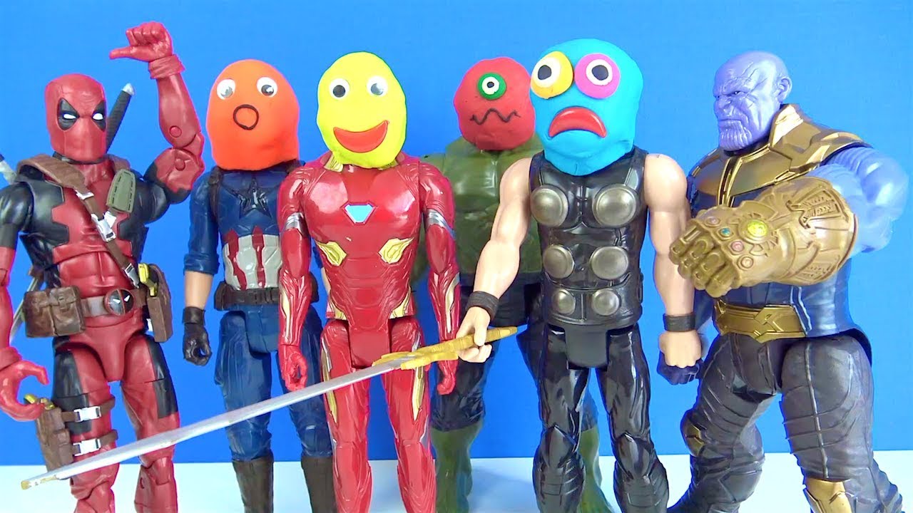 Hangisi Hulk Hangisi Thor? Deadpool ve Thanos hamur kafalar yenilmezler sonsuzluk savaşı oyuncakları