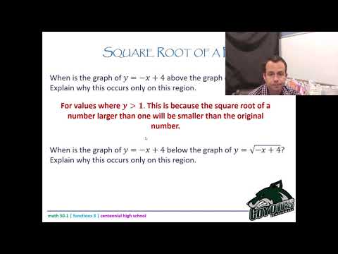 Math 30-1 - Lesson 2.3 - square root of a function