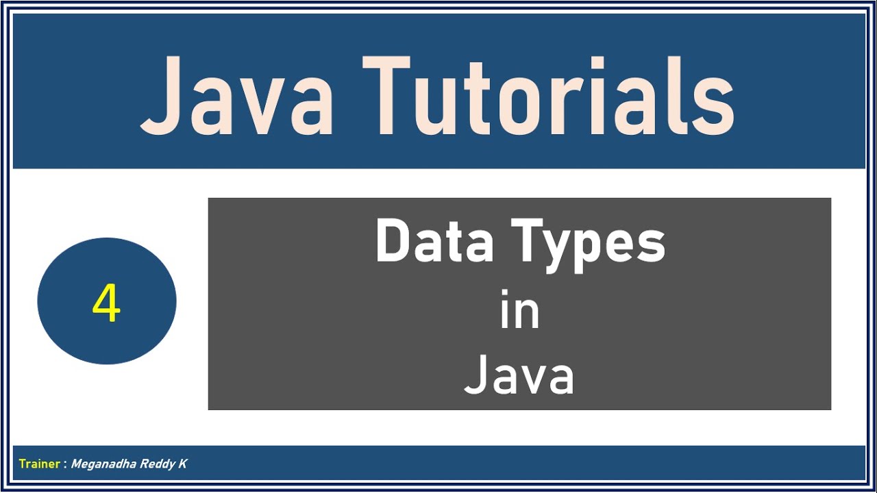 Java Tutorials : Data Types in Java #4