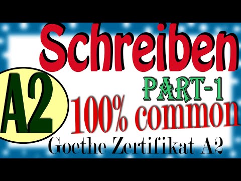 #Schreiben A2 I Learn German I Vid 1 of 10 I 100% common