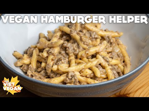 Vegan Hamburger Helper // Vegan Beef Stroganoff