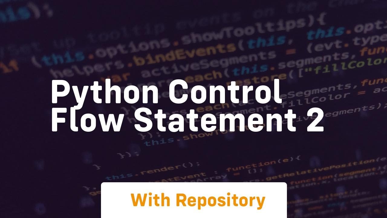 Python control flow statement 2