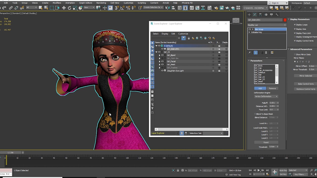Point Cache Modifier in 3D Max for Crowd Tutorial