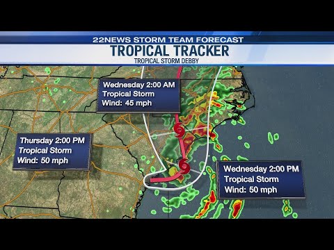 Tropical Storm Debby Tracking Map: Remnants head toward Massachusetts
