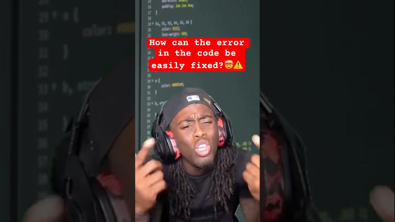 How Can the Error in the Code be Easily Fixed?