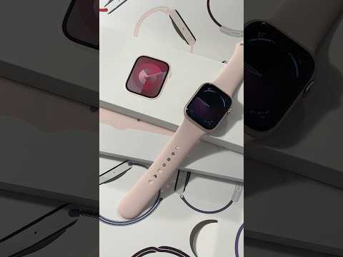Apple watch series 9 unboxing 🎀🩰🦩🐚 #applewatch #series9 #apple #asmr #unboxing #pink #41mm