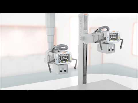 DRX-Ascend System: Overhead OTC, Floor Mount, Tilting Tube Stand  [Digital Radiography]