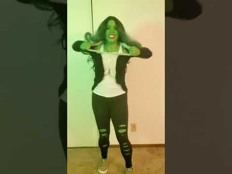 Cosplay as She-Hulk and Ripping my Jacket #shorts
