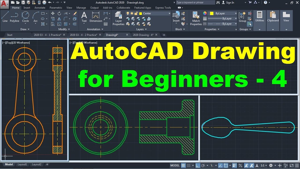 AutoCAD Drawing Tutorial for Beginners - 4