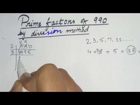 Prime factors of 990 by division method || in Urdu/Hindi ||