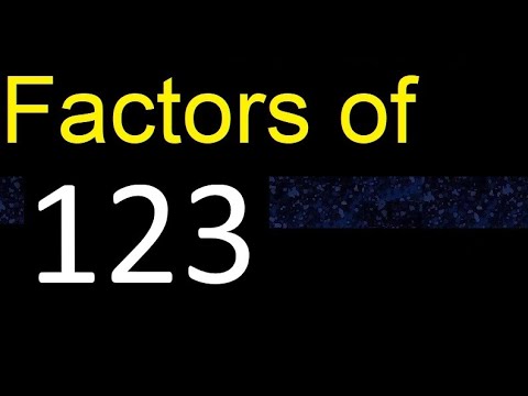 factors of 123 , how to find factors of an integer, dividers of . quick method trick fast