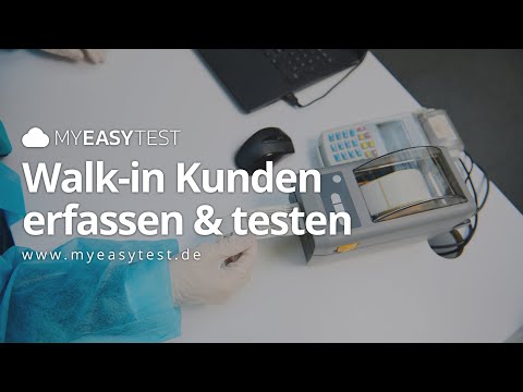 Walk-in Kunden erfassen | Testzentrum Software - MYEASYTEST.de