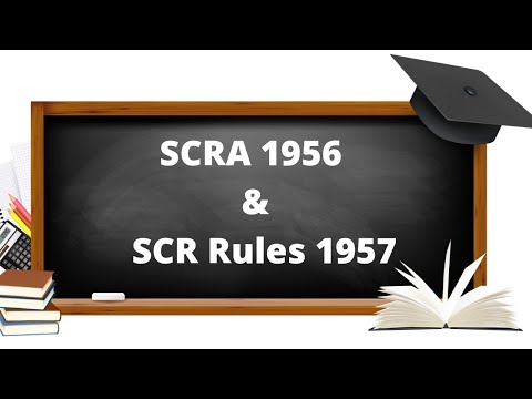 SCRA Quick Revision | CA Final Law Revision | Summary Clips | SCRA 1956|  Revision Series