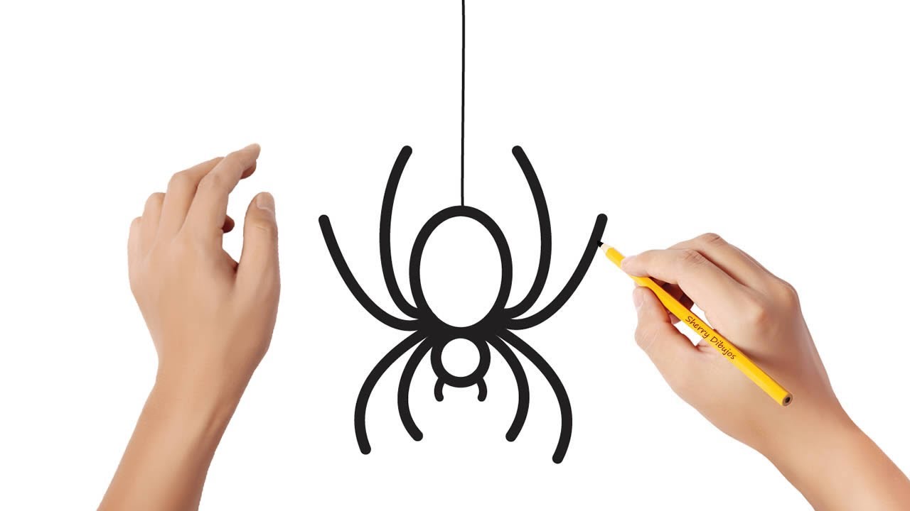 Cómo dibujar una araña | Dibujos sencillos