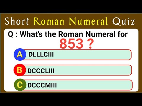 ✅ Short Roman Numeral Quiz // Can You Score 10/10 in This General Knowledge Quiz