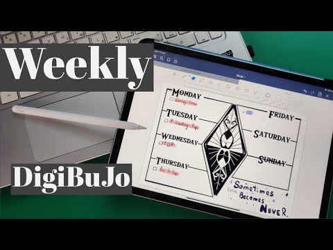 Weekly DIGITAL BULLET JOURNAL Spread in Black and White (FREE Download!) 2020