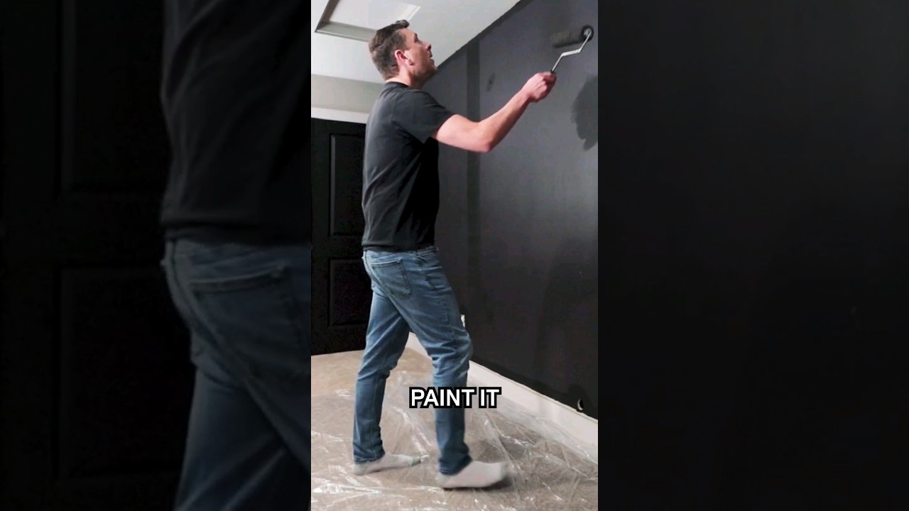 First step in turning my office into a #YouTube studio: Paint it matte black! ⬛