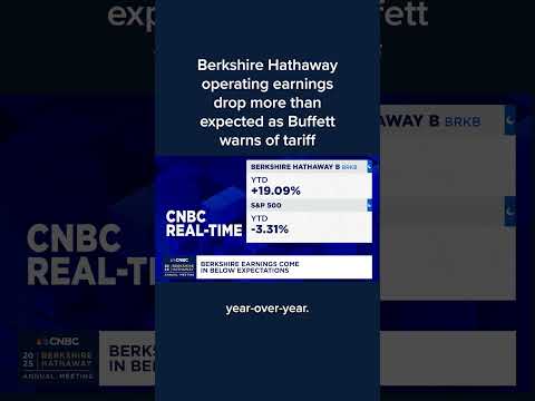 Berkshire Hathaway operating earnings drop more than expected as Buffett warns of tariff