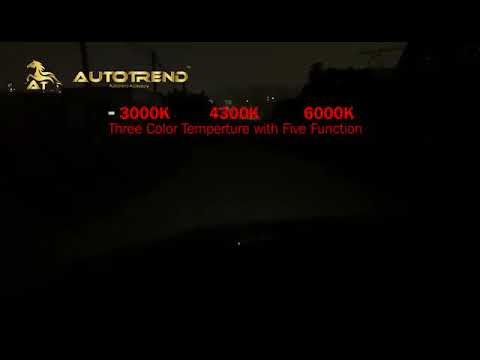 New led light for car with 3 different colour 3000k 4300k 6000k and 5 different modes