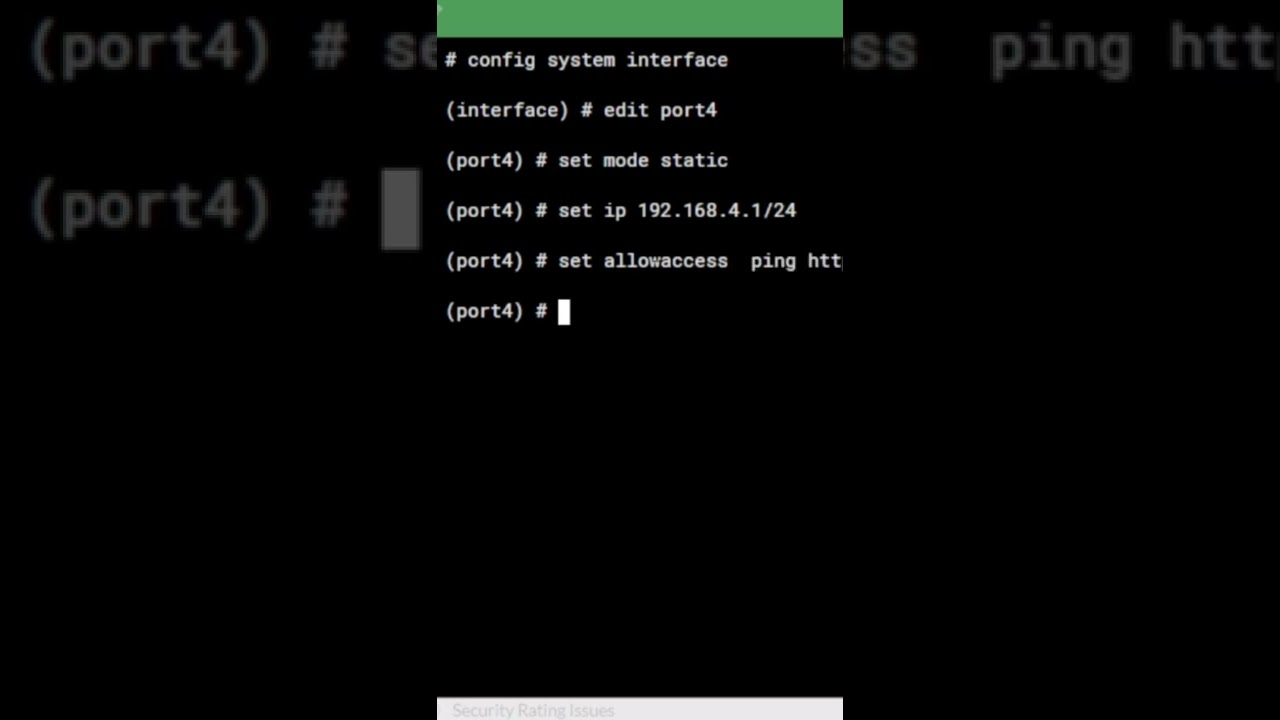 Fortinet Interface Configure on CLI