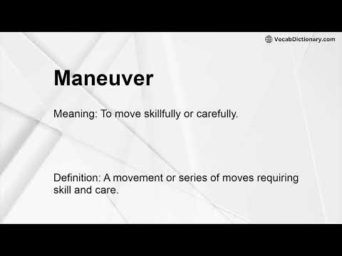 Maneuver Meaning