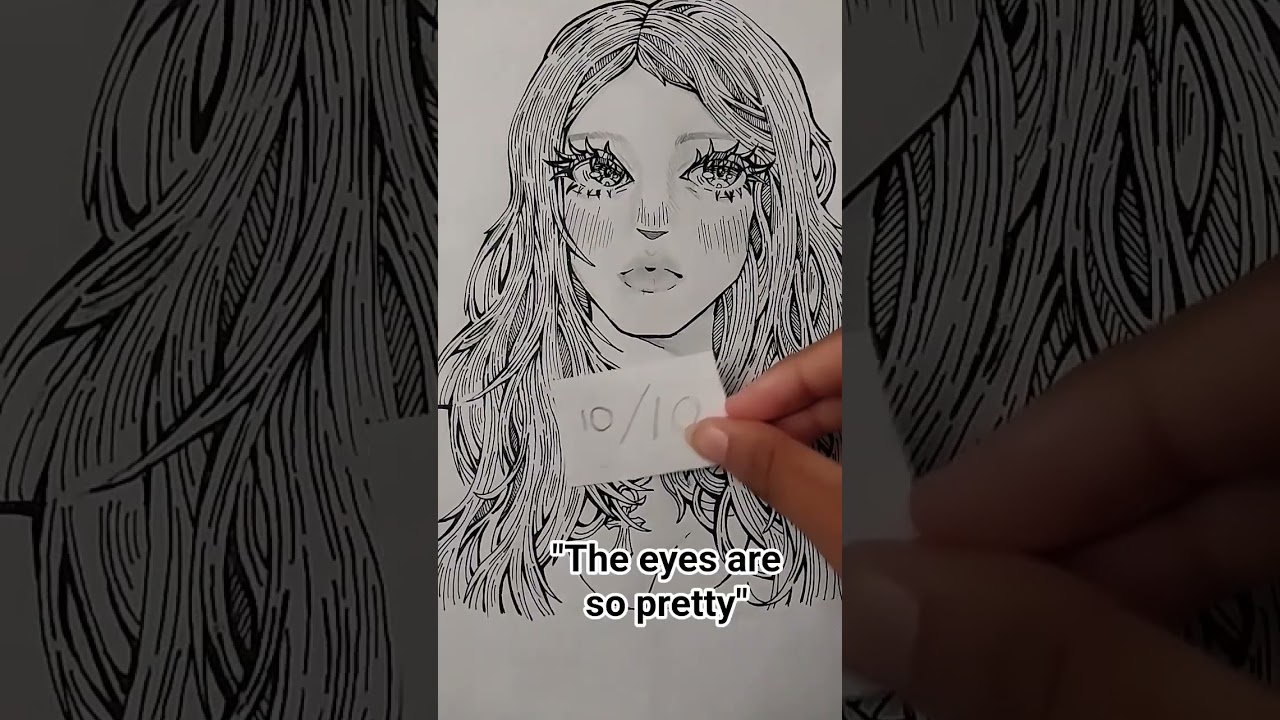 My lil sister rates my artt #relatable #rating #ocart #fanart #sister #artist #sketchbook #shorts