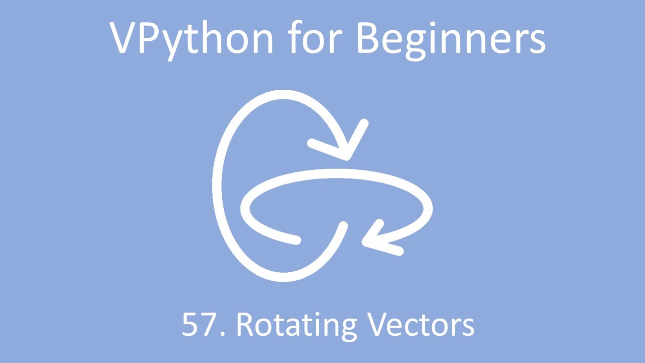 VPython for Beginners 57 - Rotating Vectors